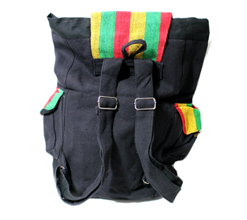 NepalLarge Rasta BackpackBlack & Rasta ColoursBGNEPAL010 - Wild Planet ...