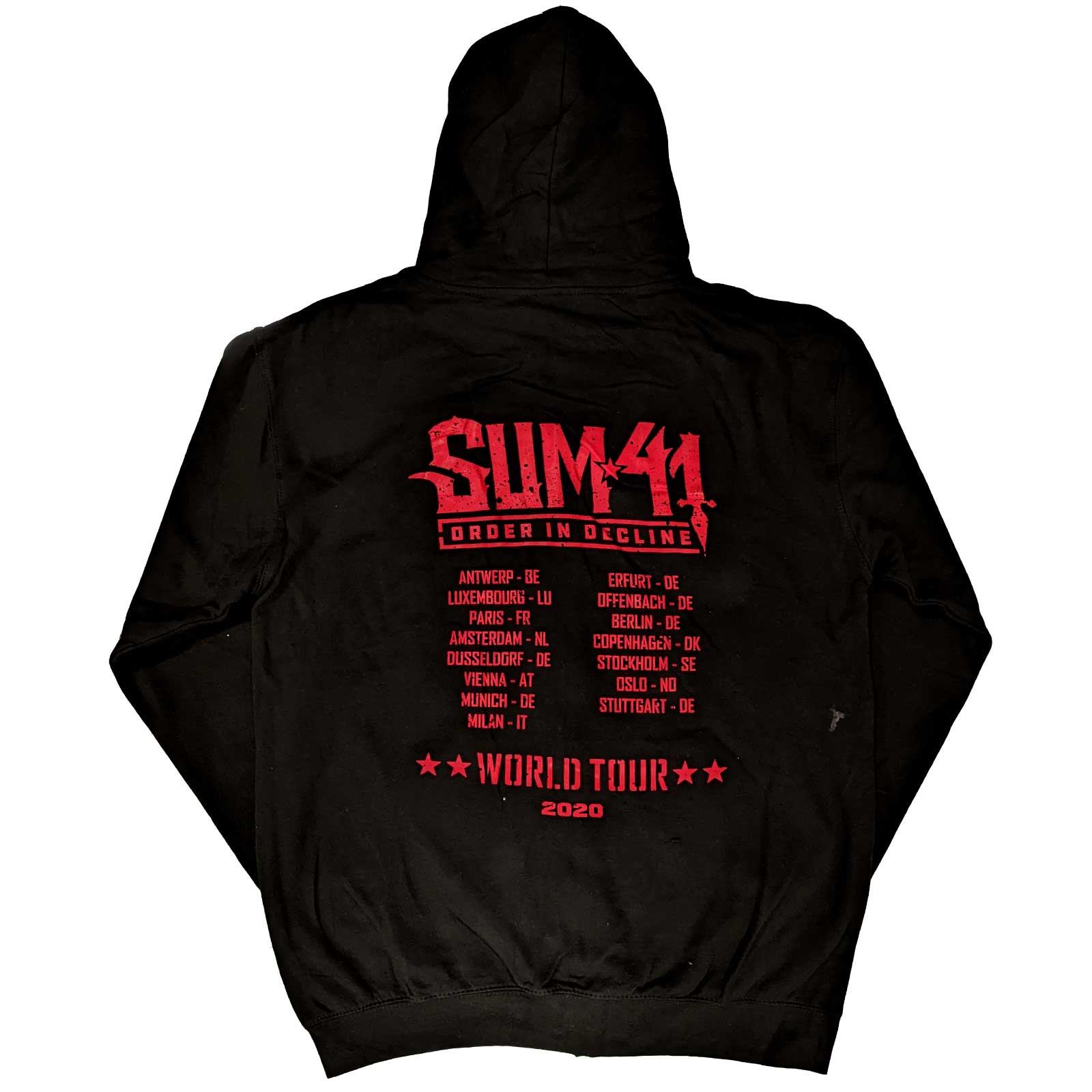 Sum 41Order In Decline Tour 2020 (Import)Zippered Hoodie ...