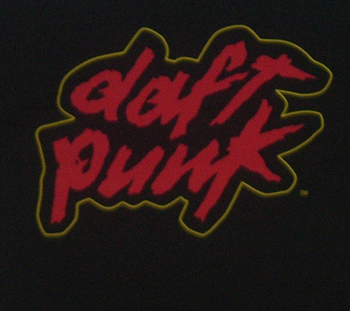 Daft PunkRed Logo OutlineBlackTSDFTPNK001 - Wild Planet Winnipeg Canada