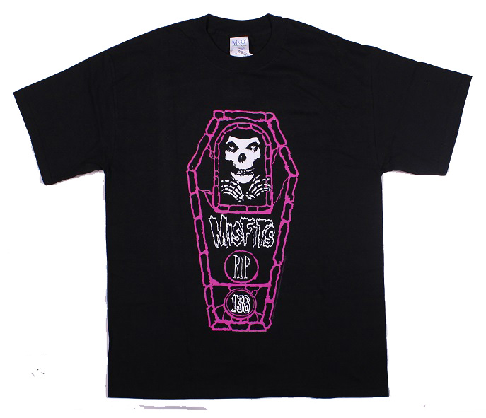 Misfits - Pink Coffin, Rip 138 - T-Shirt Black - TSMISFIT008 - Wild ...